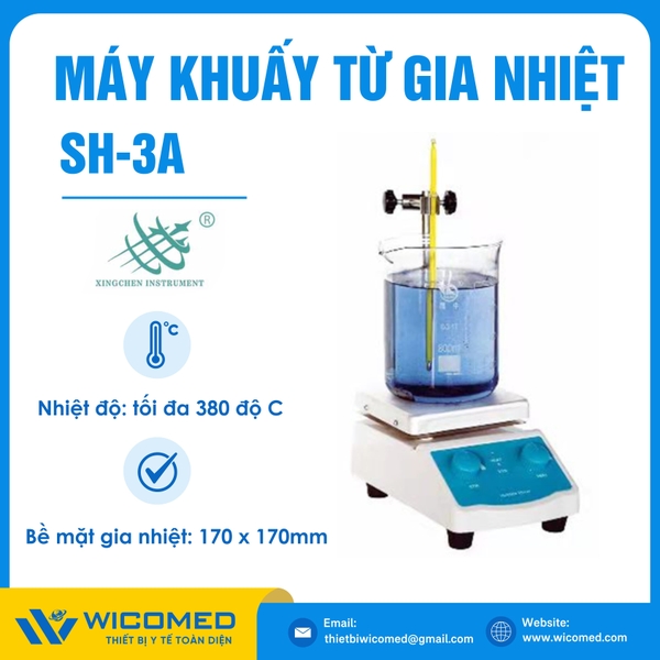Máy Khuấy Từ Gia Nhiệt Xingchen SH-3A | Tối Đa 380 Độ C | WICOMED ...