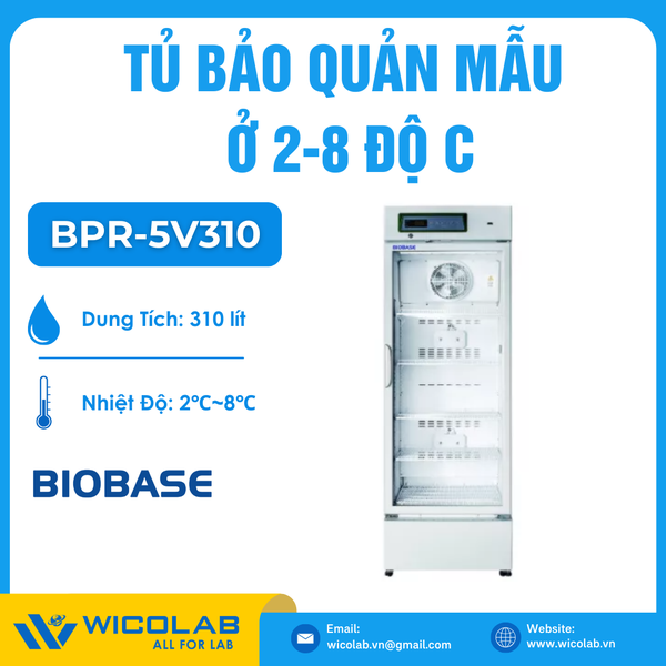 Tủ Bảo Quản Mẫu 2-8 Độ C 310 Lít Biobase Trung Quốc BPR-5V310 | WICOLAB ...