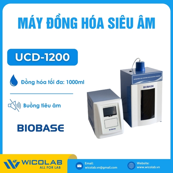 Máy Đồng Hóa Siêu Âm Biobase UCD-1200 | Tối Đa 1000ml Mẫu | WICOLAB.VN ...