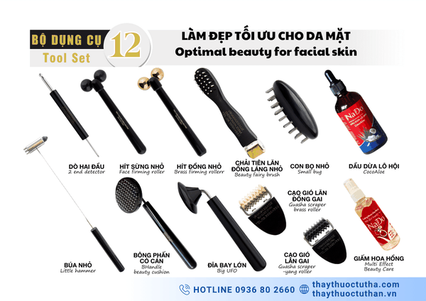 Bộ dụng cụ 12 Làm Đẹp Tối Ưu Cho Da Mặt | Tools set 12 Optimal Beauty ...
