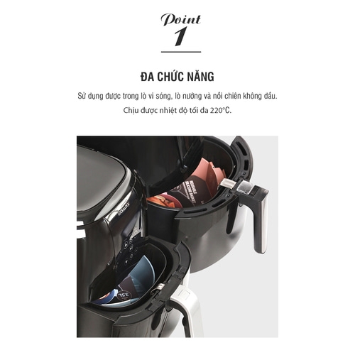 CKB003BLU – KHAY SILICONE dành cho nồi chiên không dầu và lò vi sóng