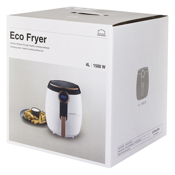 EJF376W – Nồi chiên không dầu Lock&Lock 1500W 4L màu trắng