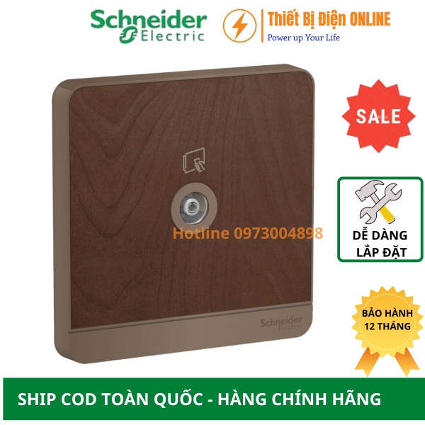 E8331TV_WD Schneider ổ cắm Tivi AvatarON màu gỗ
