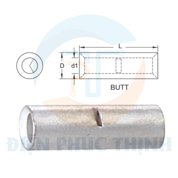 KST-BNT70 / Đầu cosse pin nối 70mm2 - NON-INSULATED BUTT CONNECTORS ...