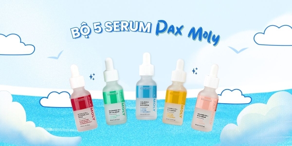 Dưỡng da cùng bộ 5 serum Pax Moly 30ml - Giải pháp toàn diện cho làn da ...