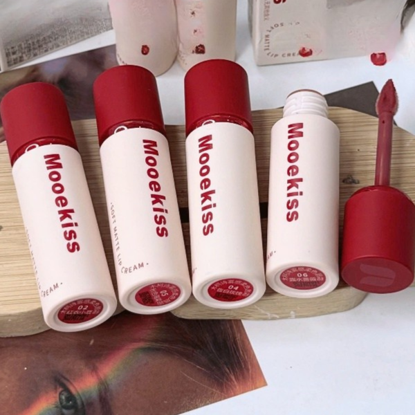 Son kem Mooekiss Soft Matte Lip Cream Velvet (Nắp Đỏ)