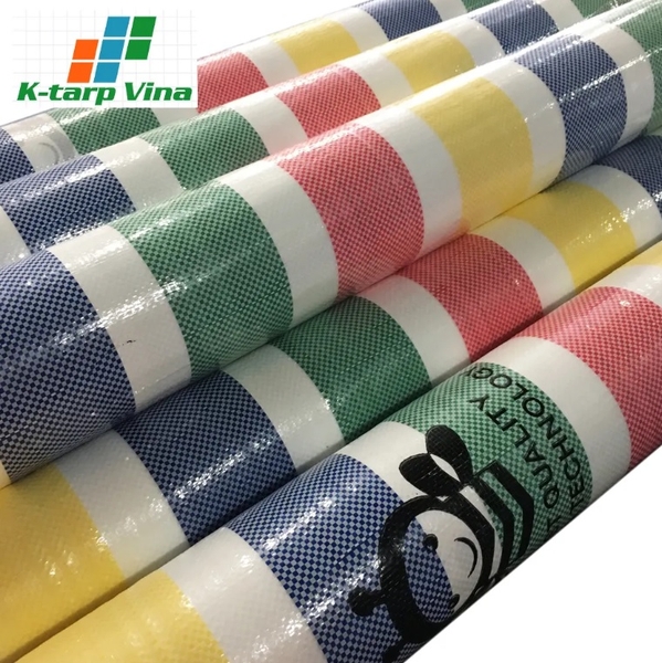Colorful Stripe PE Tarpaulin Roll Best Quality OEM ODM PE Tarpaulin ...