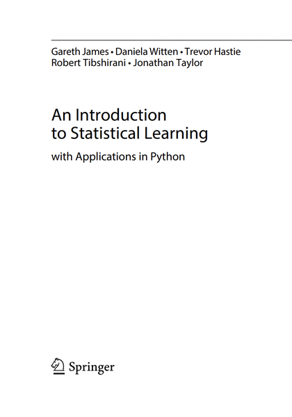 An Introduction to Statistical Learning in Python
