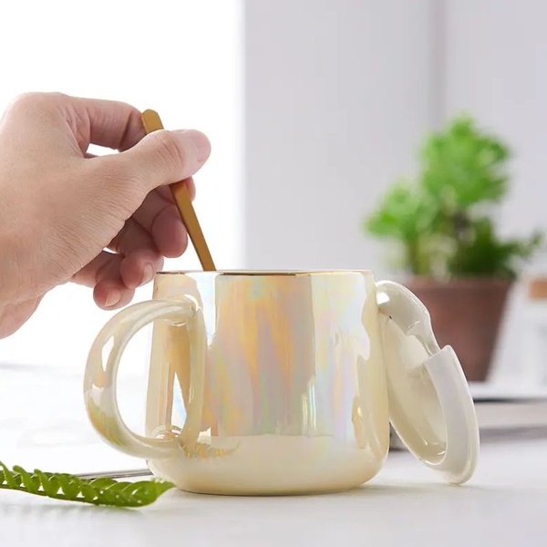 Cốc sứ màu Ruby