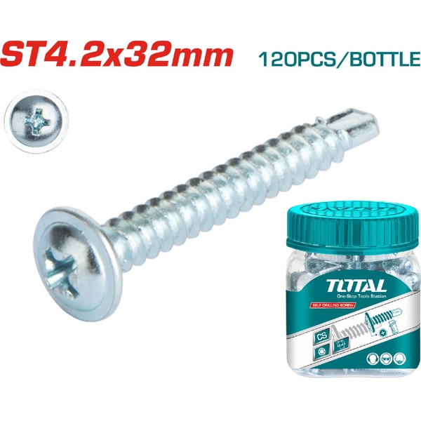 Bộ vít tự khoan 25mm 32mm TOTAL siết bake đầu vít dạng bó chặt mũi vít ...