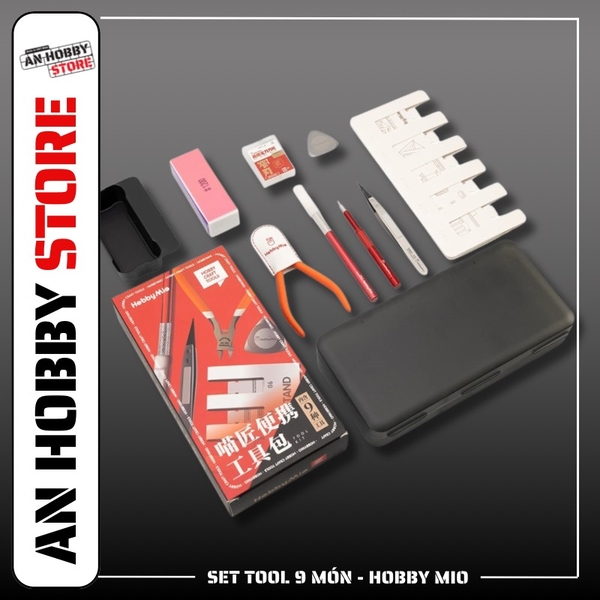 DỤNG CỤ LẮP RÁP MÔ HÌNH - SET TOOL 9 MÓN HOBBY MIO (TẶNG HỘP NHỰA)