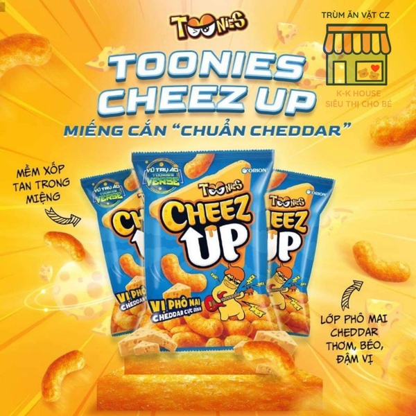 TOONIES CHEEZ UP CHEDDAR CHEESE FLAVOR CHIPS