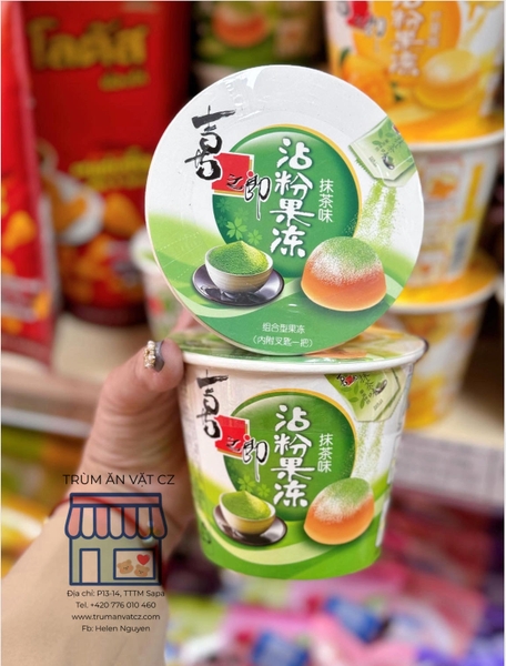 Mochi Jelly Cup with Various Flavors of Powder and Sauce