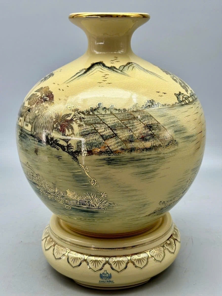 Bình Hút Lộc Cảnh Làng Quê H30 vẽ vàng