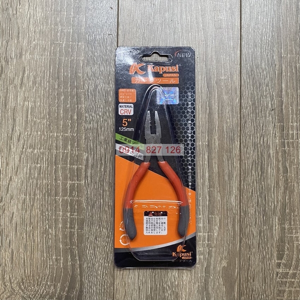Kìm điện, kìm nhọn, kìm cắt KAPUSI K-8299 cỡ 5inch-125mm cao cấp