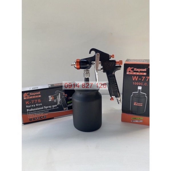 Súng phun sơn W77G 3.0 KAPUSI Nhật Bản bình dưới 1000CC