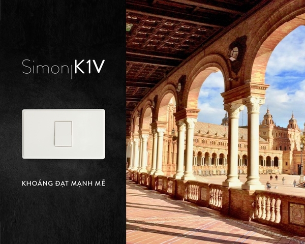 Công Tắc Ổ Cắm Simon Chữ Nhật Series K1V: Đặc Điểm Nổi Bật và Ứng Dụng