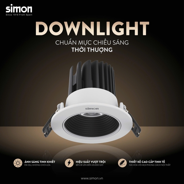 ĐÈN DOWNLIGHT SIMON KC1 - ÁNH SÁNG CHẠM CẢM XÚC