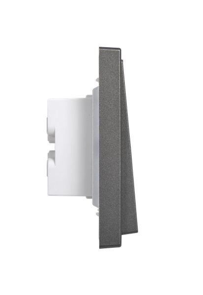 Công tắc bốn 2 chiều màu xám Simon I7 701042-61 lắp đế âm vuông