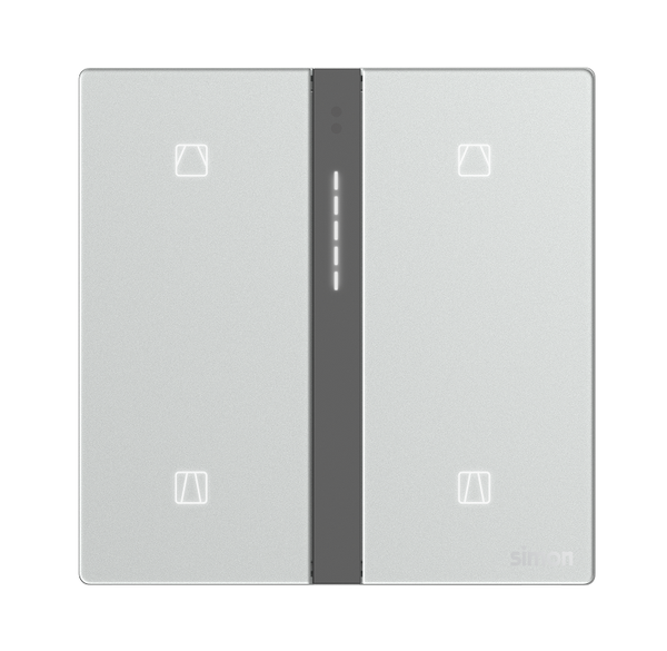 Module công tắc rèm cửa đôi (Metal) Simon M7 Smart 66E8014MTY-2A Màu Bạc