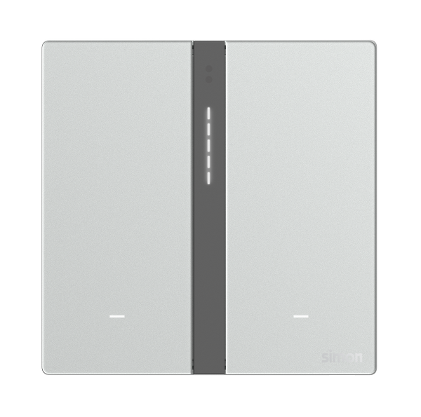Module công tắc bối cảnh đôi Metal Simon M7 Smart 66E8006MTY-2A Màu bạc