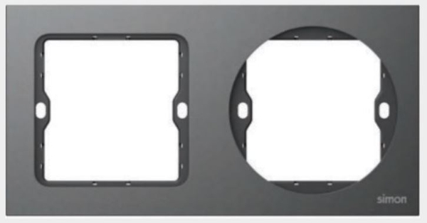 Khung viền đôi (Square+ Round) Simon S20 820822-21 Màu Xám