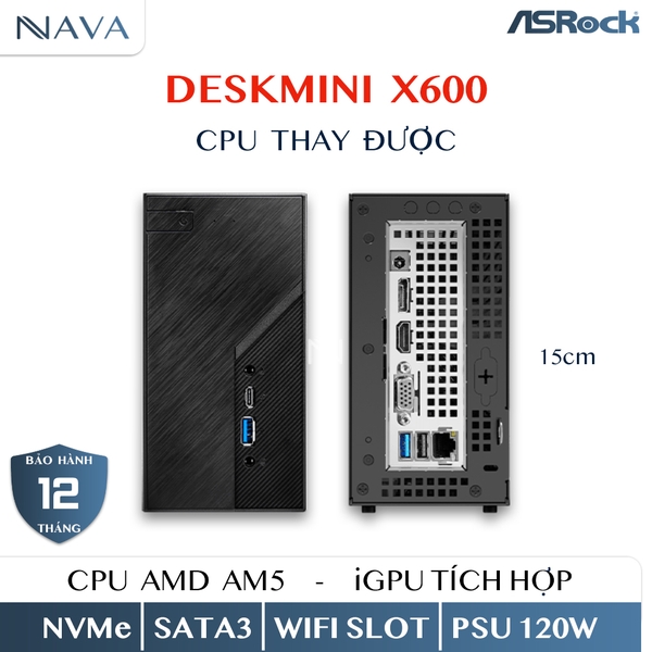 ASRock Mini PC DeskMini X600 NAVA STORE