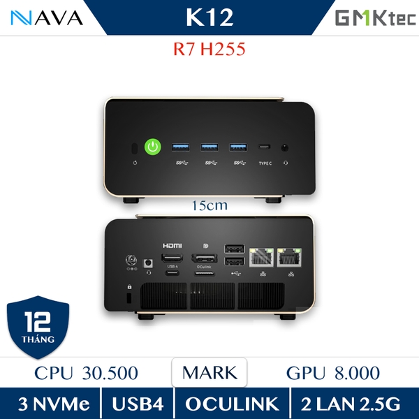 Mini PC GMK NUC BOX K12 R7 H255 NAVA STORE - Mini PC & eGPU