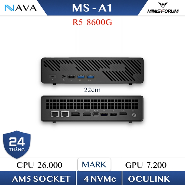 Minisforum MS-A1 AMD Ryzen 7000 đến 9000 series Desktop socket AM5⏐Mini ...
