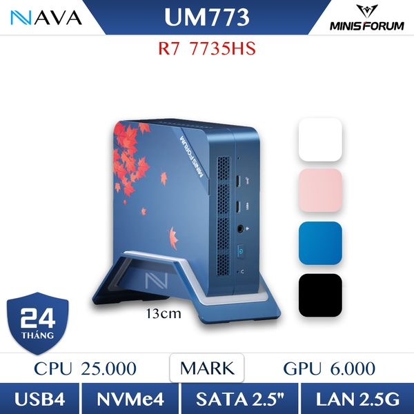 [4 Màu] Minisforum UM773 R7 7735HS NAVA STORE - Mini PC & eGPU