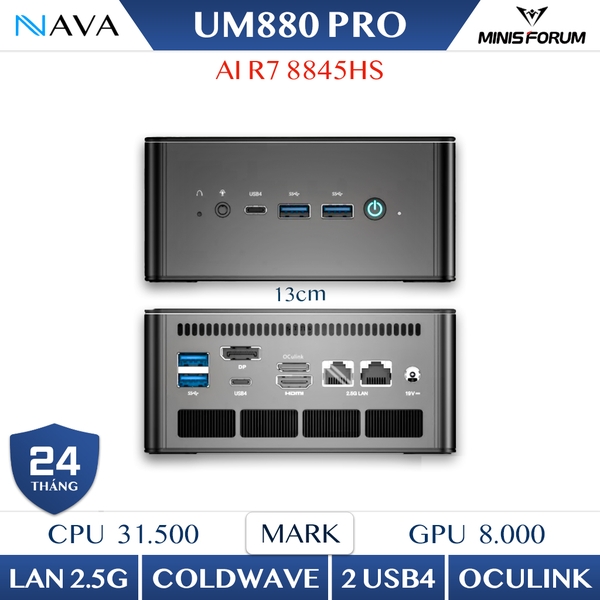 Minisforum UM880 PRO Mini PC Gaming AMD Ryzen 8845HS Radeon 780M RDNA3 ...