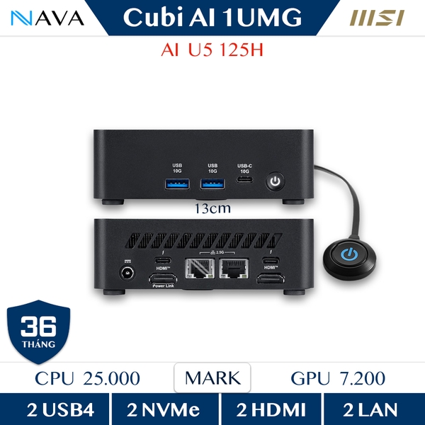 Mini PC Cubi NUC AI 1UMG B209 Máy tính Mini AI Core Ultra 5 125H nhỏ ...
