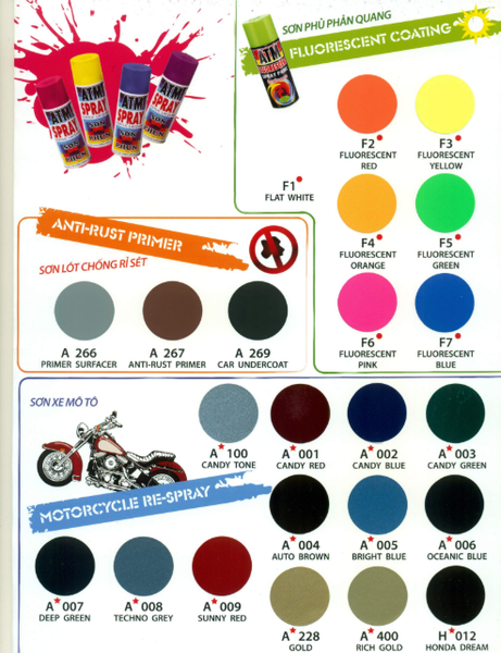 Sơn Phun Xịt ATM Spray A210, Đen INSUMART Kho hàng linh kiện, dụng cụ ...