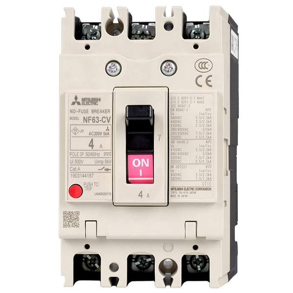 Cầu Dao Bảo Vệ Động Cơ MCCB NF63-CV 3P 4A MB Mitsubishi 2CE081A00005F ...