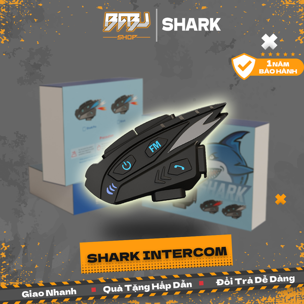 Tai Nghe Bluetooth Intercom Shark Pro BT 5.1 Kết Nối 2 Thiết Bị 2026 ...