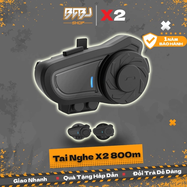 Tai Nghe Bluetooth Intercom X2 5.1 V2 2025 Chia Sẻ Nhạc - babuphuot.vn