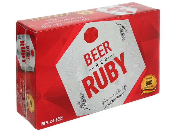 Thùng 24 lon Bia Red Ruby 330ml
