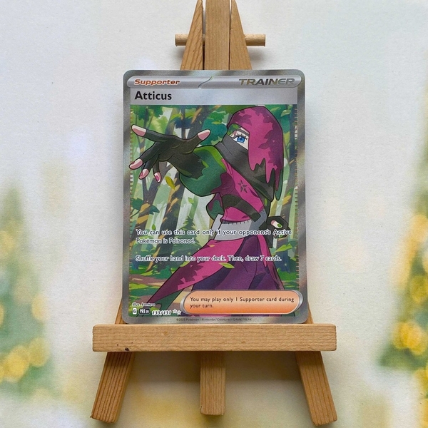 Thẻ hình Pokemon Atticus 133/131 - Lá bài lẻ Prismatic Evolutions Full ...
