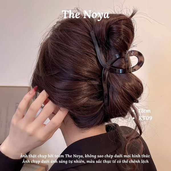 Kẹp tóc họa tiết da báo The Noya màu nâu cao cấp cho nữ, phong cách mới ...