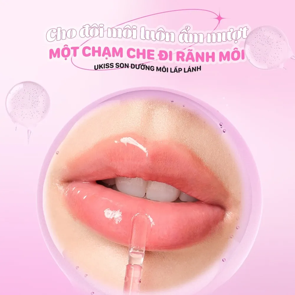 Son dưỡng môi Ukiss lấp lánh bạc hà dịu nhẹ không dính 2ml