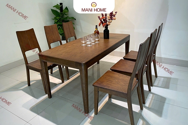 BỘ BÀN ĂN GỖ SỒI CAO CẤP 6 GHẾ GV012.M1 – MTK H022