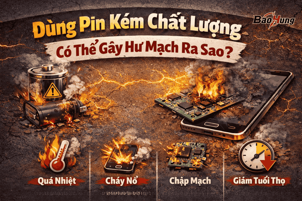 Dùng Pin Kém Chất Lượng Có Thể Gây Hư Mạch Ra Sao?