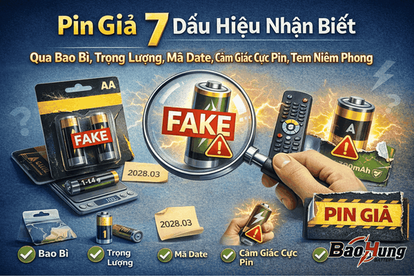 Pin Giả Tinh Vi: 7 Dấu Hiệu Nhận Biết Qua Bao Bì, Trọng Lượng, Mã Date