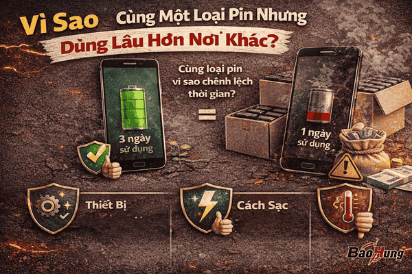 Vì Sao Cùng Một Loại Pin Nhưng Nơi Này Dùng Lâu Hơn Nơi Khác?