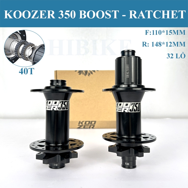 Bộ Hub KOOZER 350 Boost Ratchet 40T 32 Lỗ - Phanh Đĩa 6 ốc