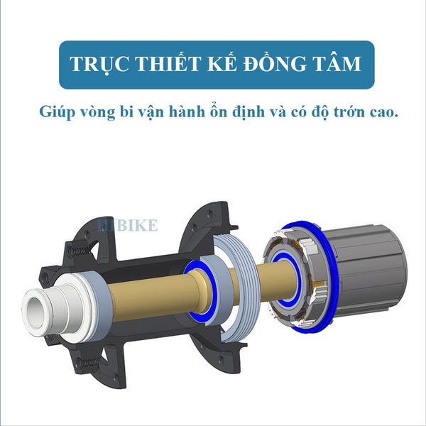 Bộ Hub KOOZER 450 32 Lỗ 6 Pawls - Phanh Đĩa 6 Ốc - Tăm Móc