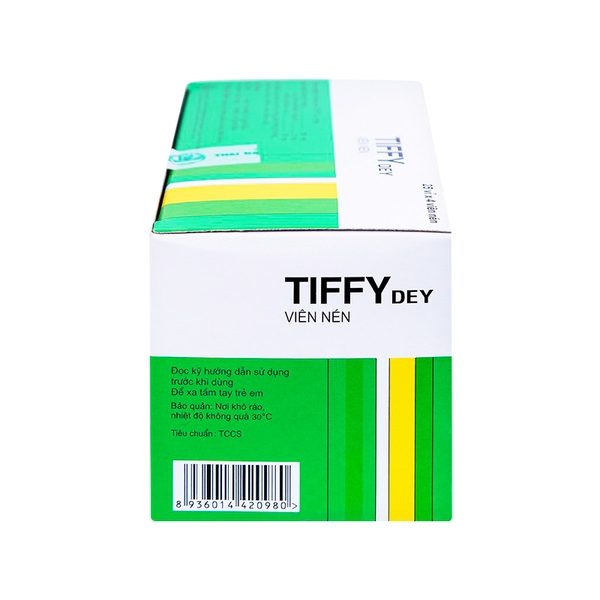 Thuốc Tiffy Dey điều trị cảm cúm, nghẹt mũi(hộp 25 vỉ x 4 viên)
