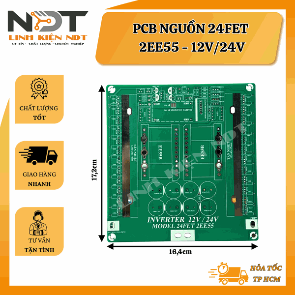 H006 - PCB 24 FET 2EE55 12/24V - Linh Kiện NDT