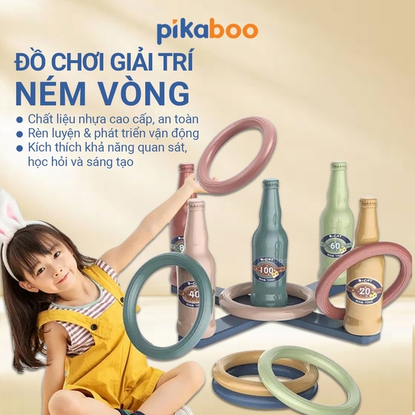 Đồ chơi thể thao ném vòng vào chai Pikaboo | Pikaboo2