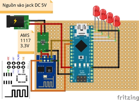 Mạch truyền nhận Wifi ESP8266-01 TAE SHOP